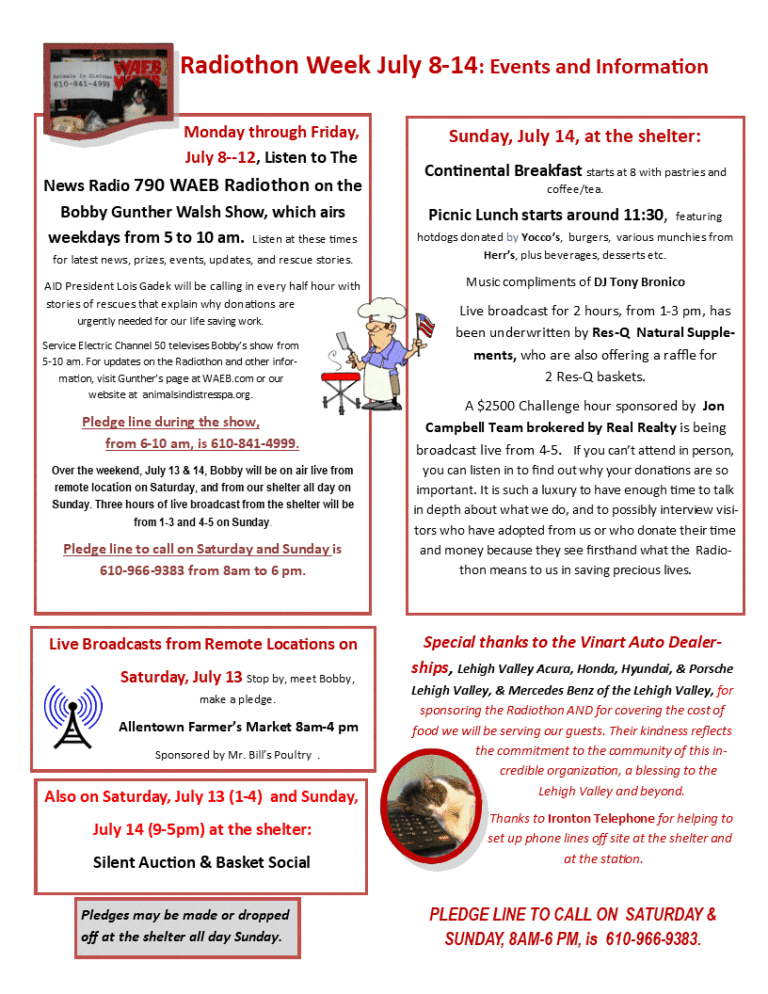 WAEB Radiothon 2024 - Animals In Distress